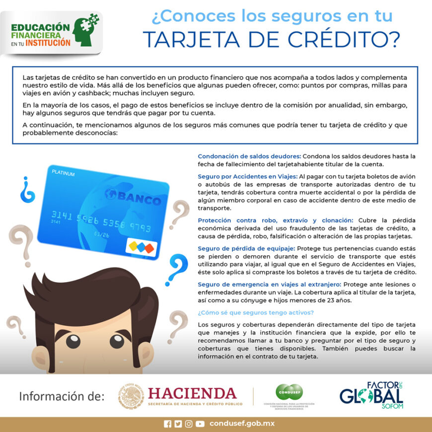 ¿Conoces los Seguros en tu Tarjeta de Crédito? - Factor GFC Global - SOFOM